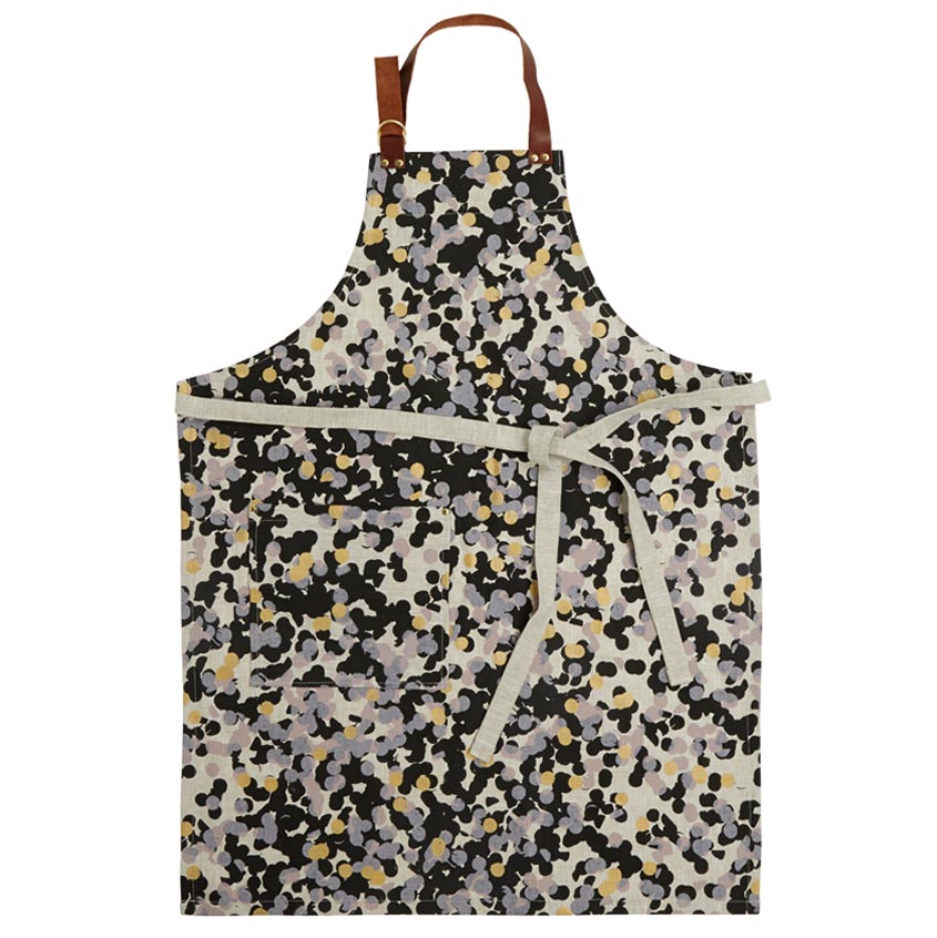 Sample - Linen Apron - Confetti - Black – Printink Studio